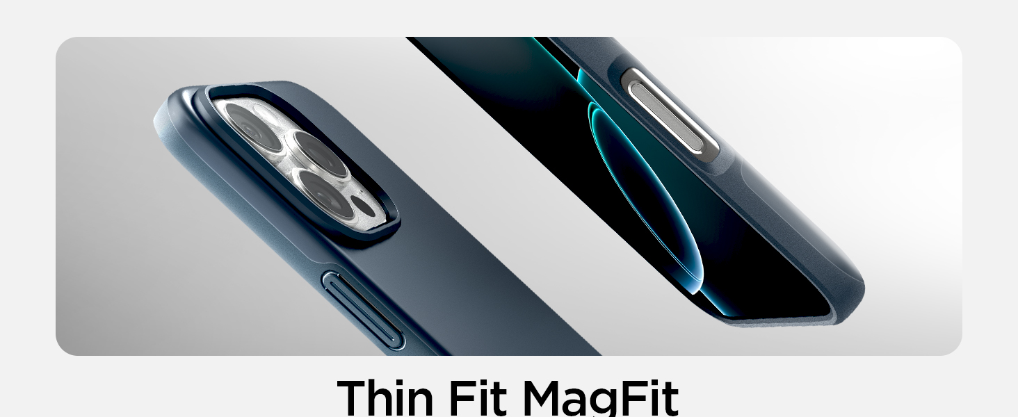 Amazon.com: Spigen Thin Fit MagFit Designed for iPhone 16 Pro Case [Hard Shell] [Military-Grade ...