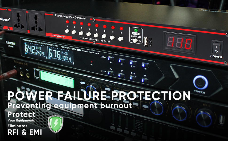 Amazon.com: FULODE KD-1008 10 Outlet Power Sequencer Conditioner-8 Independent Switch ...