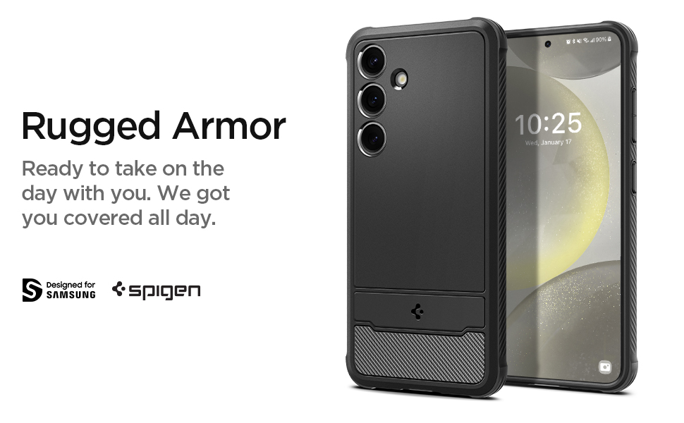 SPIGEN Rugged Armor Designed for Samsung Galaxy S24 Case (2024) Shock Absorption Resilient Slim ...