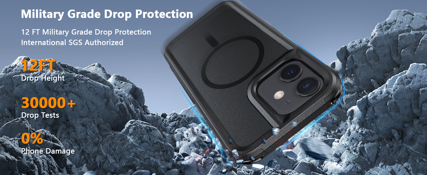 Amazon.com: FNTCASE for iPhone 12 Phone Case: for iPhone 12 Pro Magnetic Matte Textured Military ...