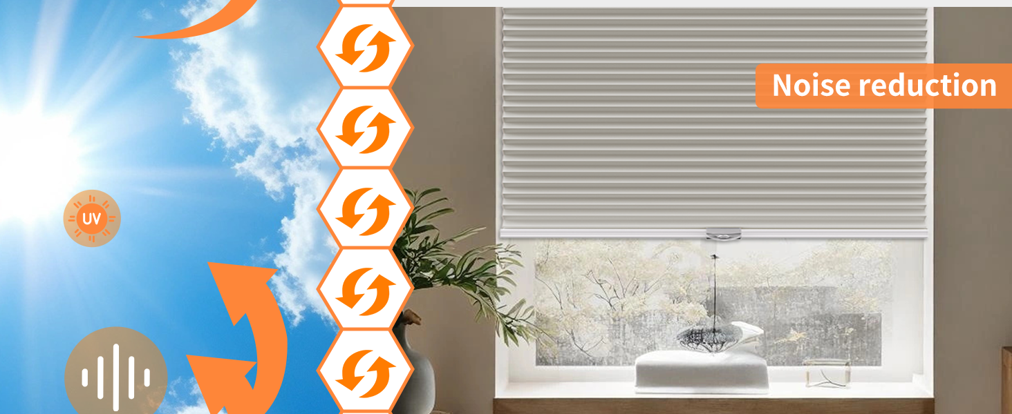 Amazon.com: Youngoo No Drill Blackout Shades Tension Cordless Cellular ...