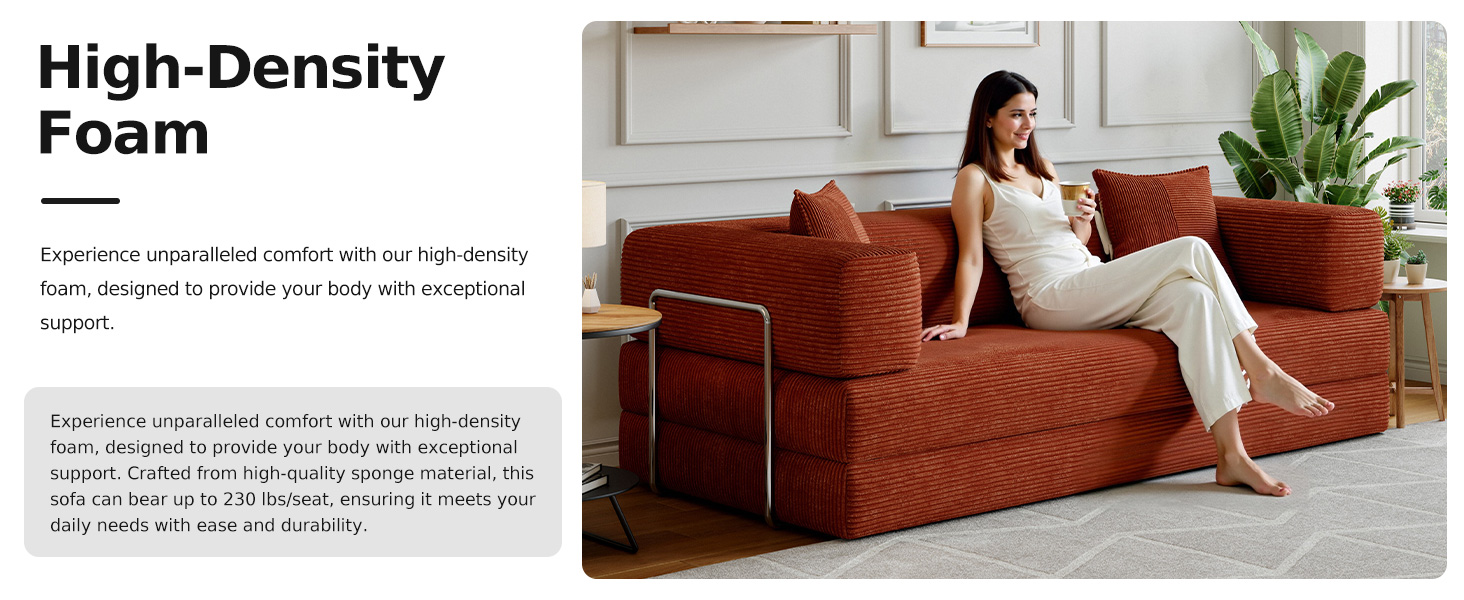 Amazon.com: Compressed Sleeper Sofa Bed,Convertible Floor Boneless Couch-with Comfy Pillow ...