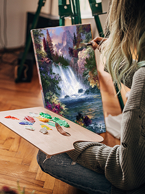 lxmydm Malen nach Zahlen Erwachsene – Landschaft mit 3 Pinseln, hochwertige Pigmente ...