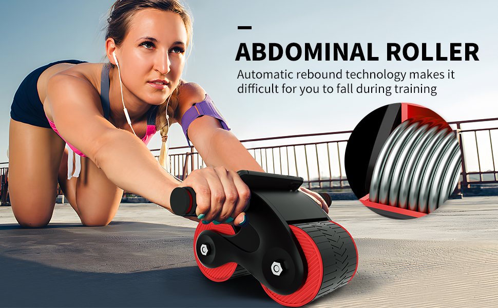 Amazon.com: Automatic Rebound Abdominal Roller Kit, New Rebound Roller Home Abdominal Exerciser ...
