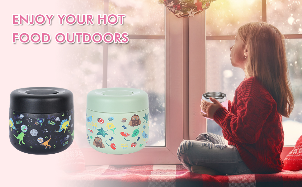 Amazon.com: KeyzzAut 9oz Soup Thermos for Hot Food Wide Mouth Vacuum Insulated Food Jar 304 ...