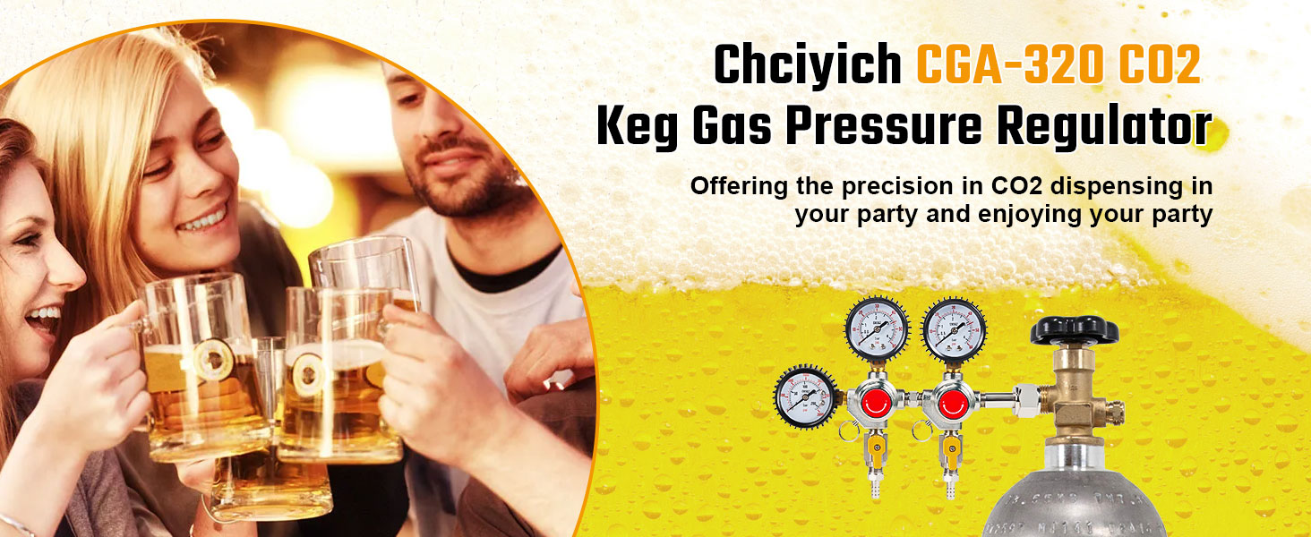 Amazon.com: CO2 Regulator for Kegerator - Draft Beer Keg Dual Gauge CO2 Pressure Regulator ...