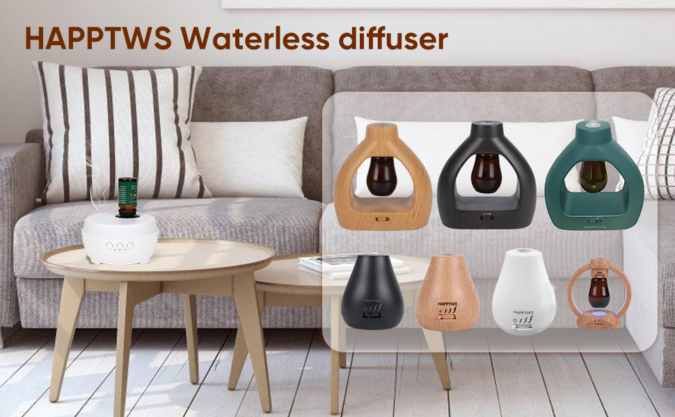 Amazon.com: HAPPTWS Waterless Essential Oil Diffuser - Three-Speed Mist ...