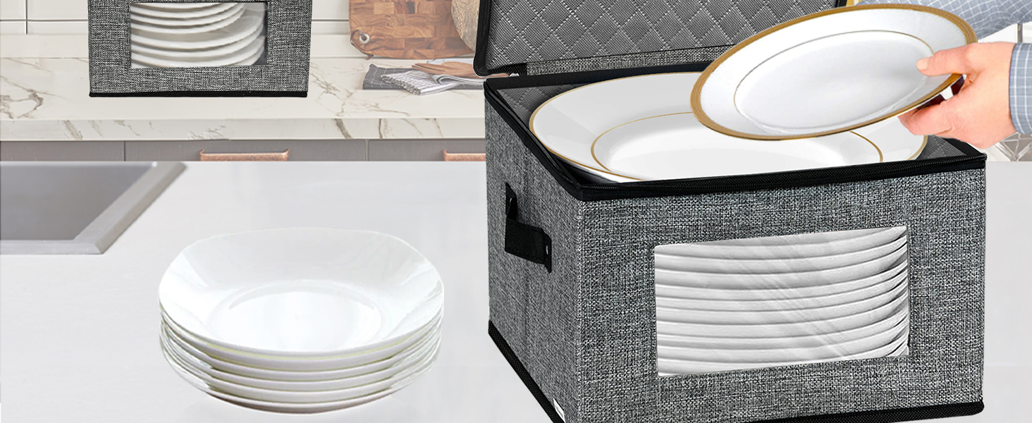 Amazon.com: China Storage Containers, 12 Inch Dish Dinner Plate Storage ...