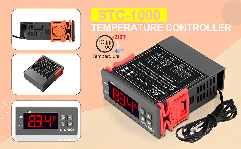 Amazon.com: diymore All-Purpose Digital Temperature Controller Thermostat Fahrenheit Thermostat ...