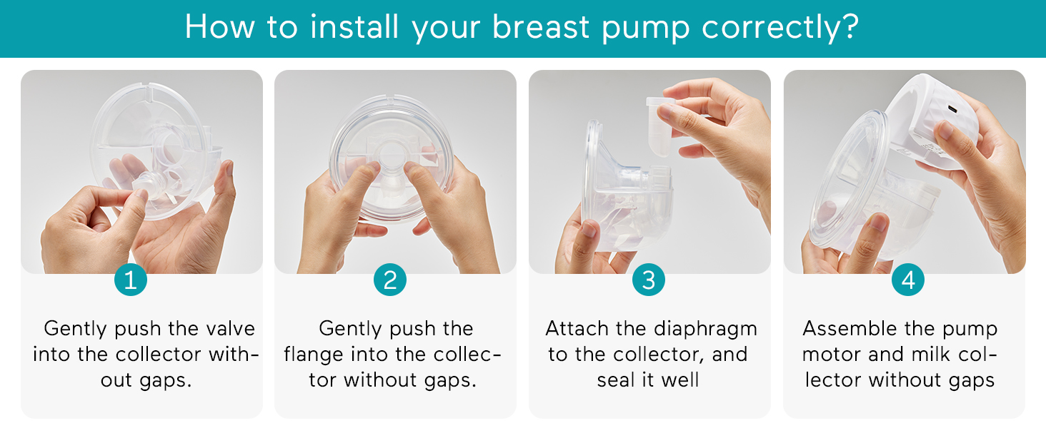 Amazon.com : Paruu P10 Hands Free Breast Pump Wearable, 338mmHg Strong Suction, Low Noise, 4 ...
