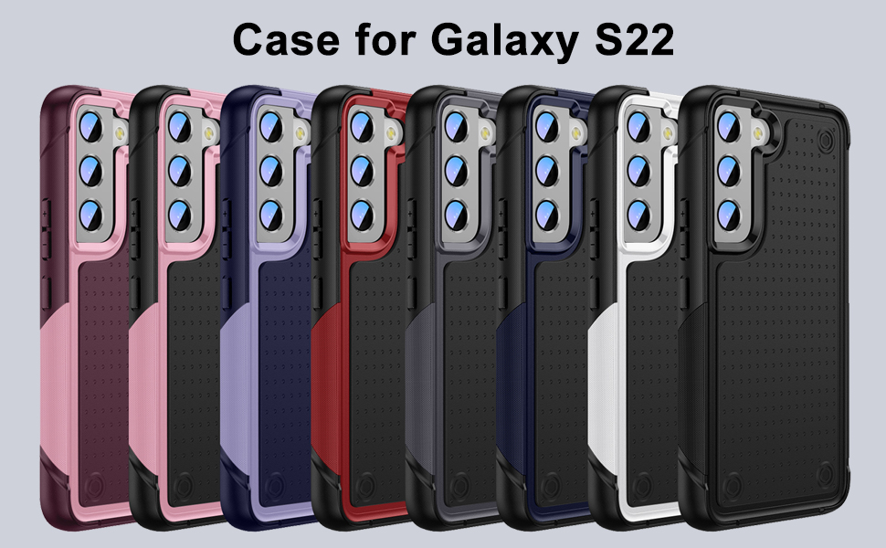 Amazon.com: TORRTOWAY Case for Samsung Galaxy S22 Phone Case Red+Black | 2 in 1, Gift, Militay ...