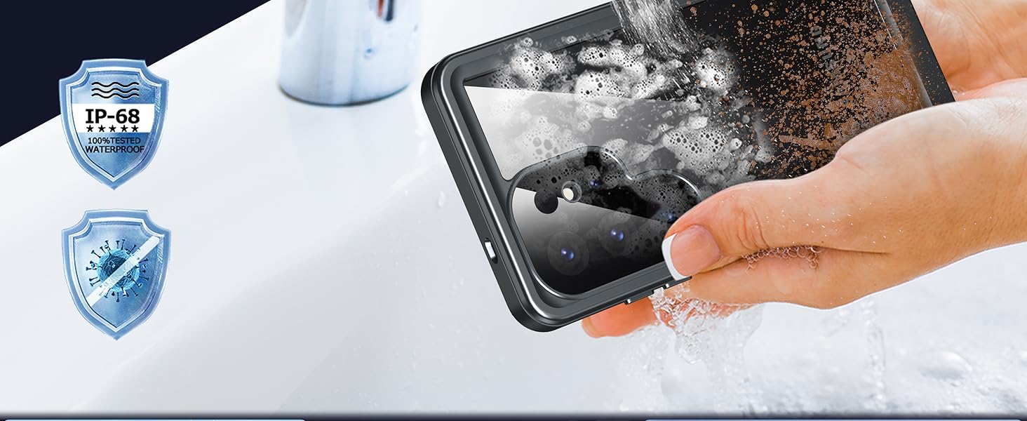 ANTSHARE for Samsung Galaxy S25 Ultra Case, [IP68 Waterproof] Samsung S25 Ultra Case with [Built ...