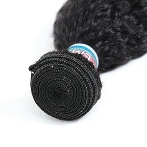 Amazon.com : EMOL Kinky Straight Bundles Human Hair Weave 3 Bundles Soft Yaki Straight Bundles ...