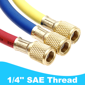 Amazon.com: Refrigerant Charging Hose with Ball Valves for R410A R134A R12 R22 R502 R404 ...