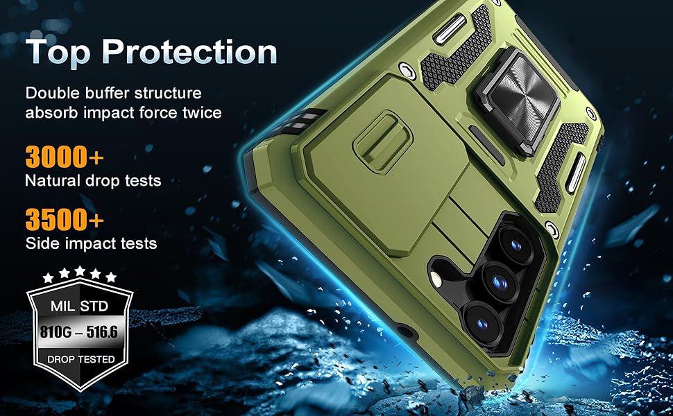 Amazon.com: WRJ for Samsung Galaxy S23 Plus Case with Slide Camera Cover and Screen Protector (6 ...