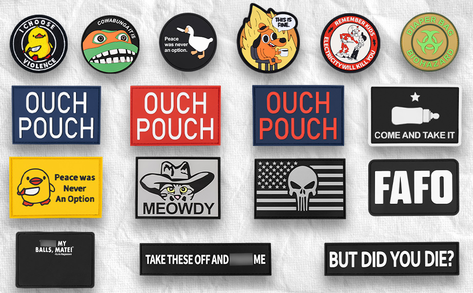 Amazon.com: backtime I Choose Violence Morale Patch PVC, Duck with Knife Tactical Patch with ...