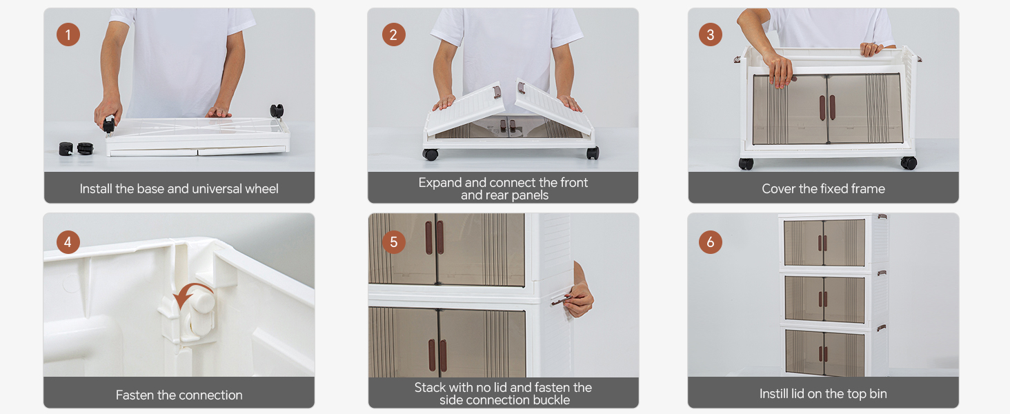 Amazon.com - Homeforce Collapsible Storage Bins with Lids 3 Pack 17 Gal ...