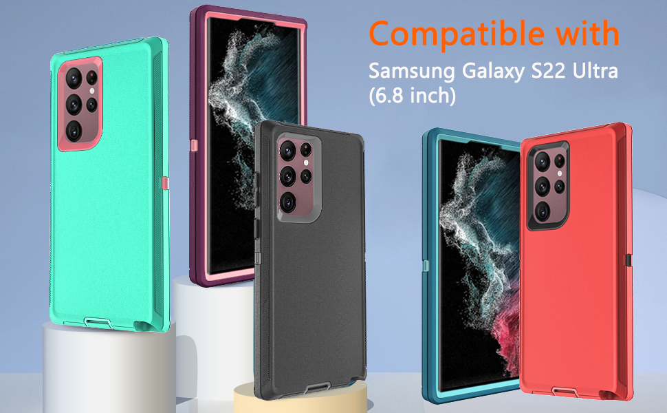 Amazon.com: HONG-AMY for Samsung Galaxy S22 Ultra Case, S22 Ultra Case with Self Healing ...