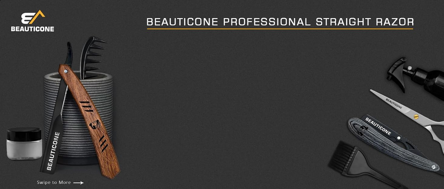 BEAUTICONE Straight Razors for Men, Straight Edge Razor, With Single ...