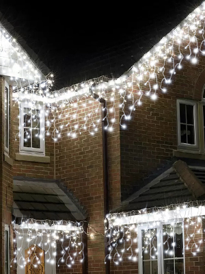 Icicle Christmas Lights Outdoor Decorations 1008 LED 98.4 FT 8 Modes ...