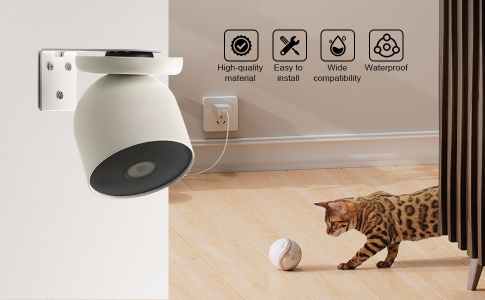 Amazon.com: succulentlovers 2 PCS Metal Wall Mount Bracket Compatible with Google Nest Camera ...