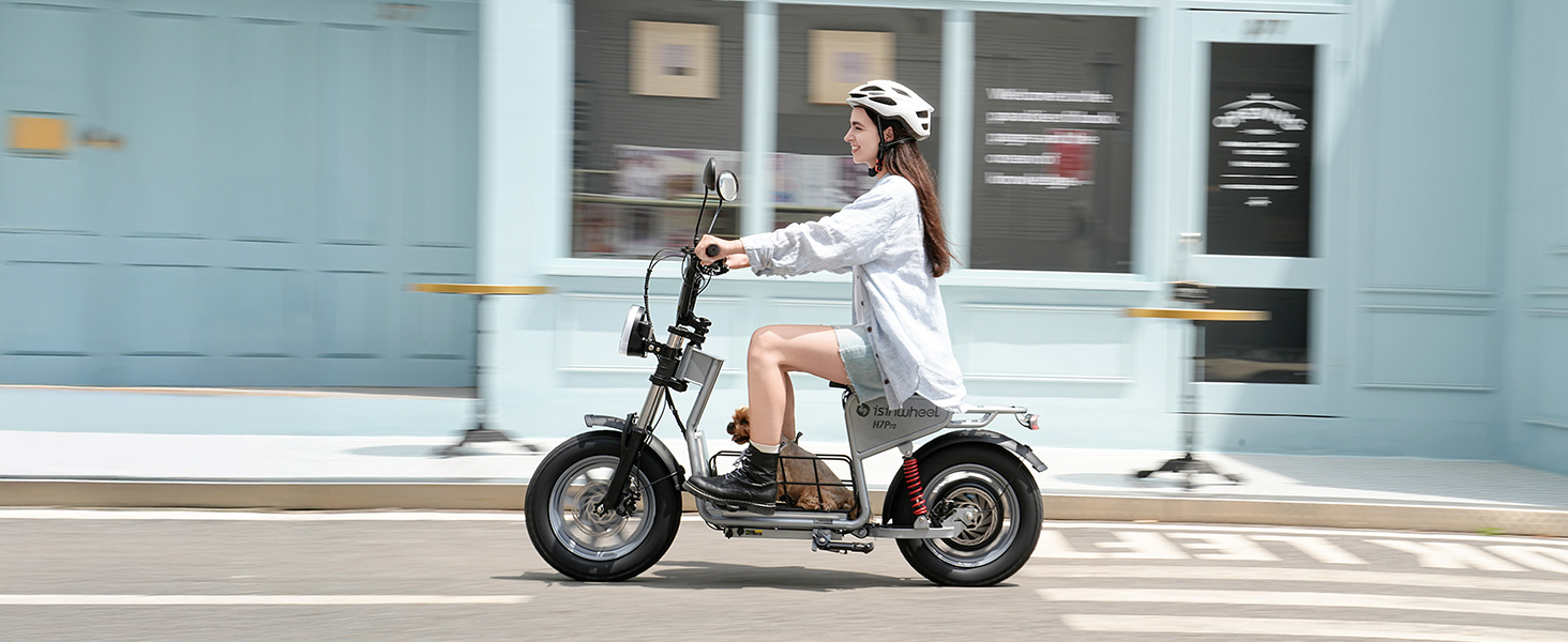 Amazon.com: isinwheel H7Pro Electric Scooter Adults, 38 MPH Top Speed & 43 Miles Range, 16'' Fat ...