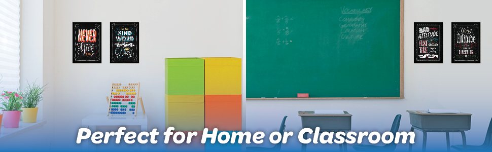 Amazon.com: 16 Inspirational Classroom Posters - Chalkboard ...