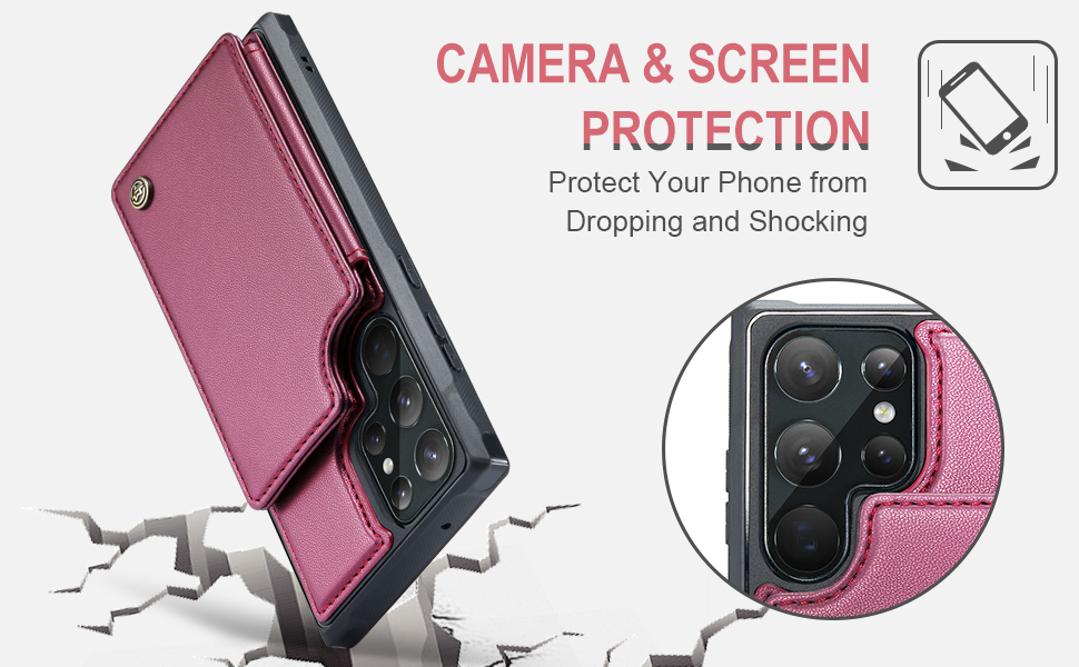 Amazon.com: Vinich Samsung Galaxy S22 Ultra Case with Card Holder, Samsung S22 Ultra Wallet Case ...