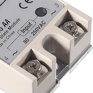 SSR-25AA Solid State Relay AC to AC 80-250V Input to 24V-380V Output with Heat Sink for ...