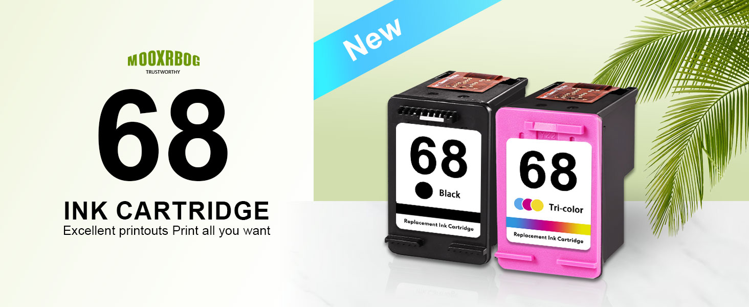 Amazon.com: 68 cartuchos de tinta de repuesto para impresora HP 68 Ink Envy 6552e 6555e 6558e ...