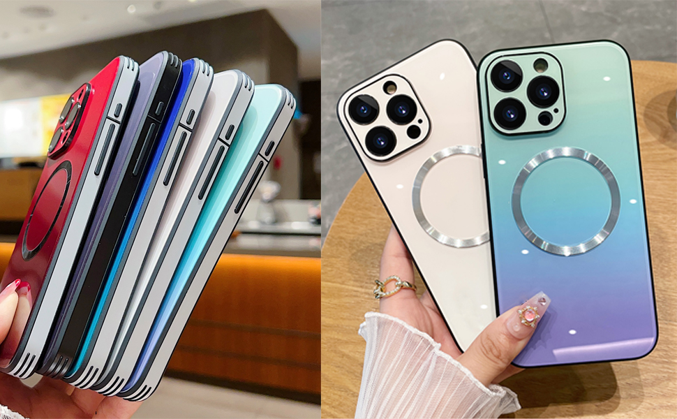 Amazon.com: MOONCASE Magnetic for iPhone 15 Pro Max Case with Full Camera Lens Protector ...