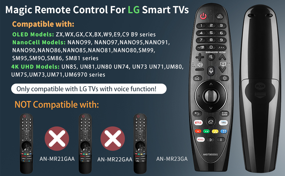 Amazon.com: AN-MR20GA for LG Smart TV Magic Remote Replacement, with Voice Recognition and ...