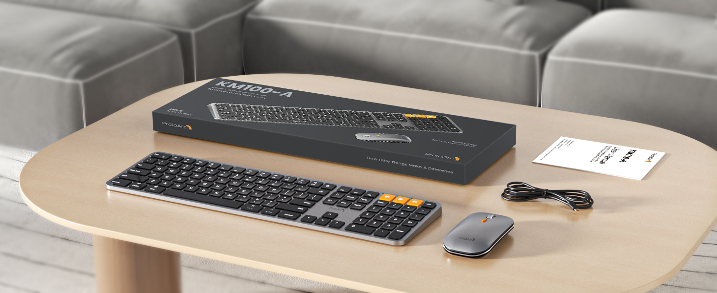 Amazon.com: ProtoArc Backlit Bluetooth Keyboard and Mouse for Mac ...