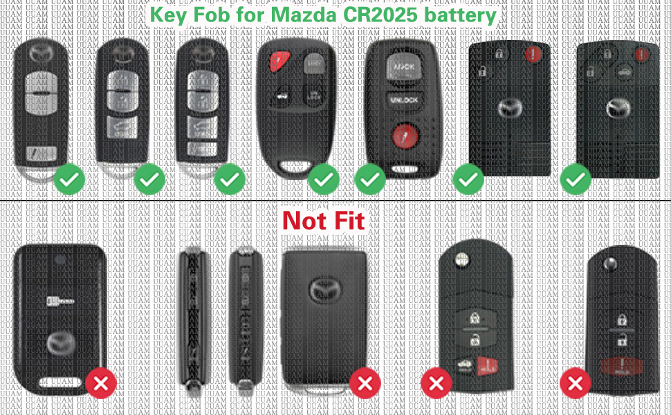 Amazon.com: Key Fob Battery Replacement for Mazda (2009-2020) 3 6 CX-3 ...