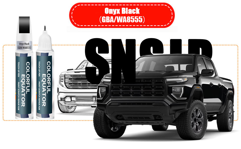 Amazon.com: Onyx Black/Void Black(GBA/WA8555) Touch Up Paint for GMC, Car Paint Pen Scratch ...