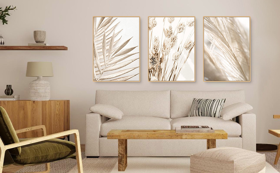 Amazon.de: Trayosin 3er Premium Poster Set, Schilf Natur Leinwandbilder, Moderne Wandbilder ...