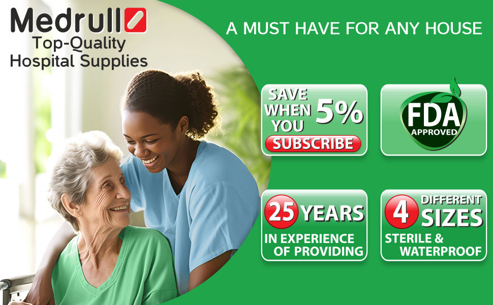 Amazon.com: Medrull Sterile Waterproof Wound Dressing Bandage 4 x 4" Ultra Pore Large ...