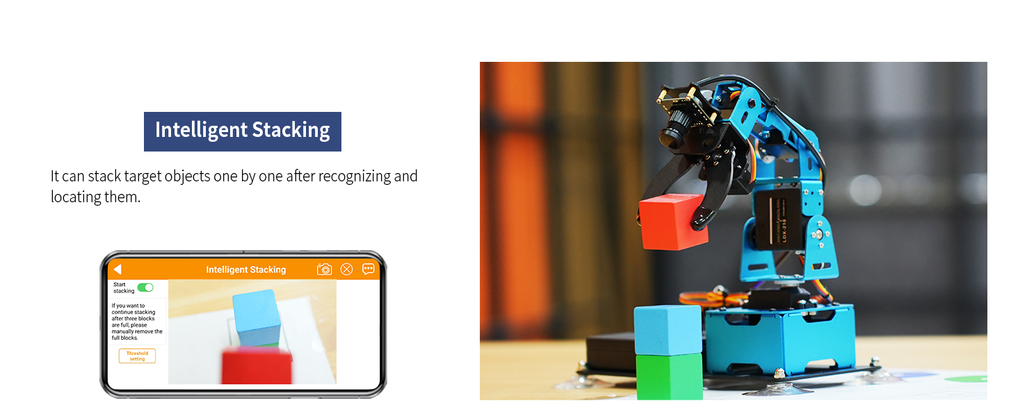 Amazon.com: HIWONDER 5DOF AI Vision Robotic Arm Powered by Raspberry Pi ...