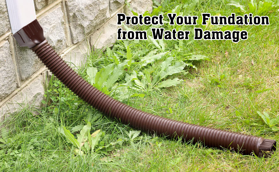 Flexible Gutter Downspout Extensions 2 Pack Down Spout Drain Extender ...
