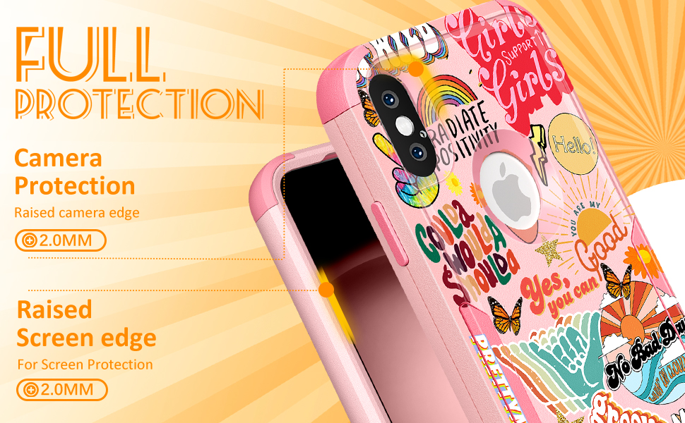 Amazon.com: Plakill for iPhone Xs Max Case, Designer Blue Pattern Heavy Duty Protective Phone ...