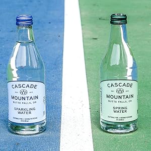 Amazon.com: Cascade Mountain Spring Water in Glass Bottles | 12oz (12 Pack) | 7.7 pH Balanced ...