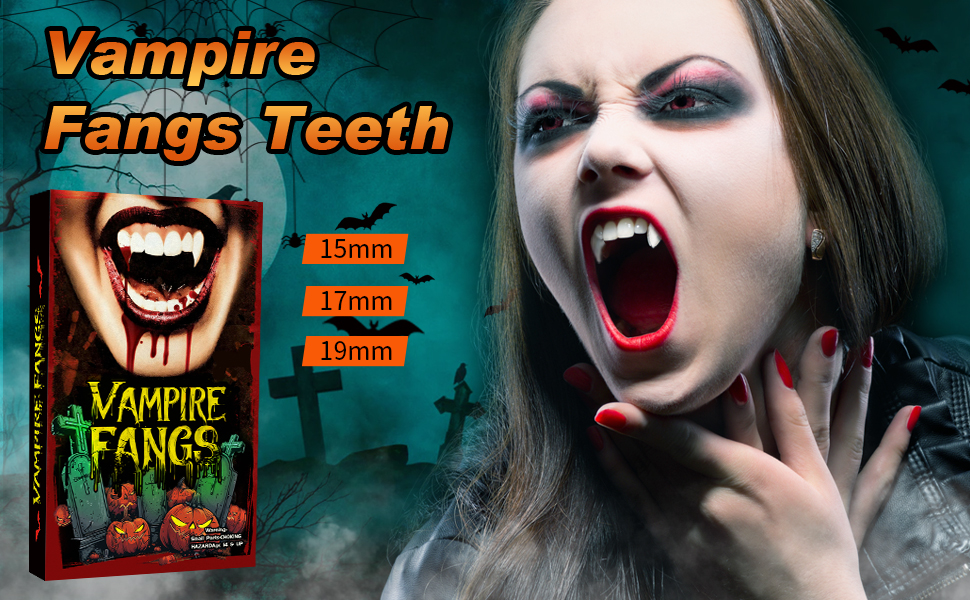 Amazon.com: Vampire Teeth Fangs, Vampire Fangs Adults, Halloween Realistic Vampire Teeth ...