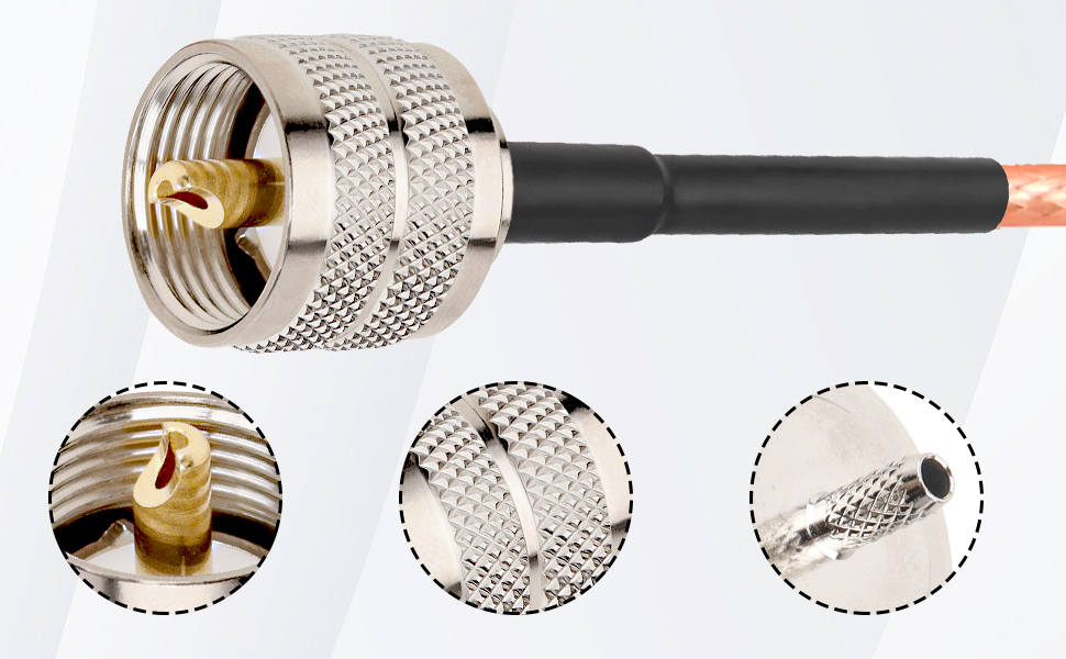 Amazon.com: MOOKEERF PL-259 Male Crimp Connector,UHF SO239 Crimp Coax Connector for RG316 RG174 ...