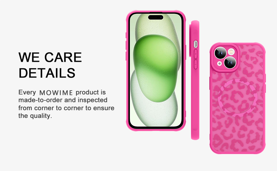 Amazon.com: MOWIME Magnetic for iPhone 15 Plus Case Leopard [Compatible with MagSafe] [Full ...