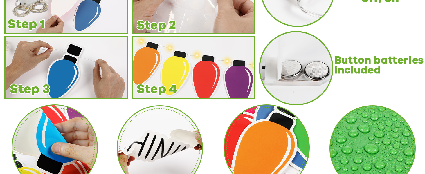 Amazon.com: ZOIIWA 105 Pieces Christmas Light Bulbs Bulletin Board Set ...