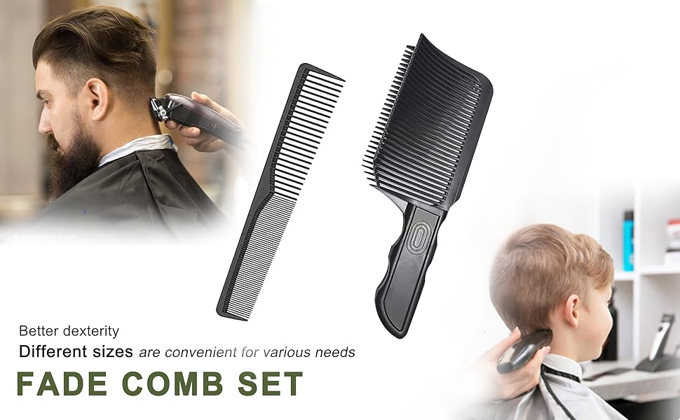 Amazon.com: 2 Pcs Barber Fade Combs for Men, Heat-Resistant Professional Clipper Comb, Anti ...