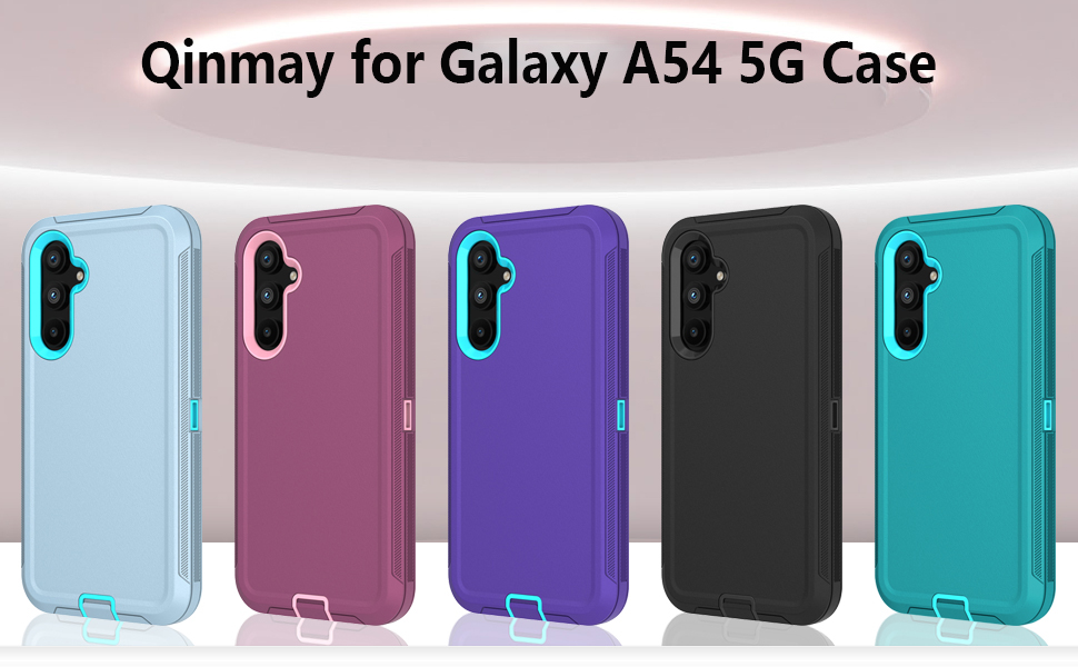Amazon.com: Qinmay Phone Case for Samsung Galaxy A54 5G Case with HD Screen Protector, Heavy ...