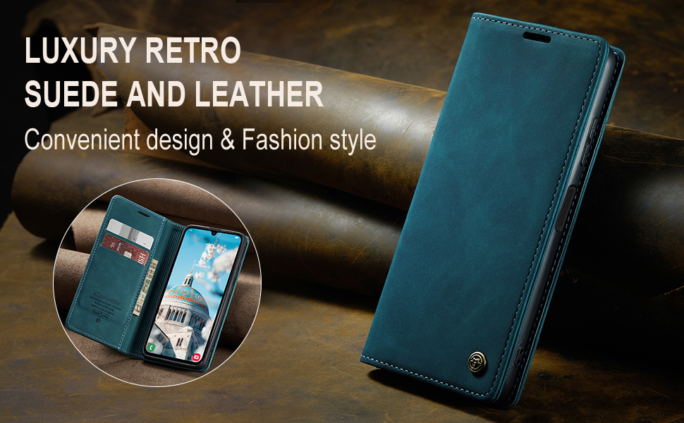 Amazon.com: Kowauri for Samsung Galaxy A15 Case,Leather Wallet Case Classic Design with Card ...