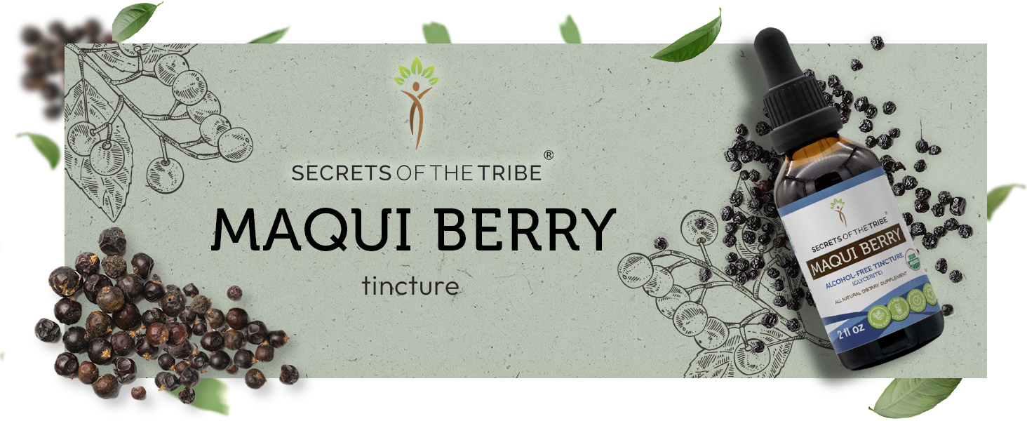 Amazon.com: Secrets of the Tribe Maqui Berry USDA Organic Tincture Alcohol-Free Liquid Extract ...