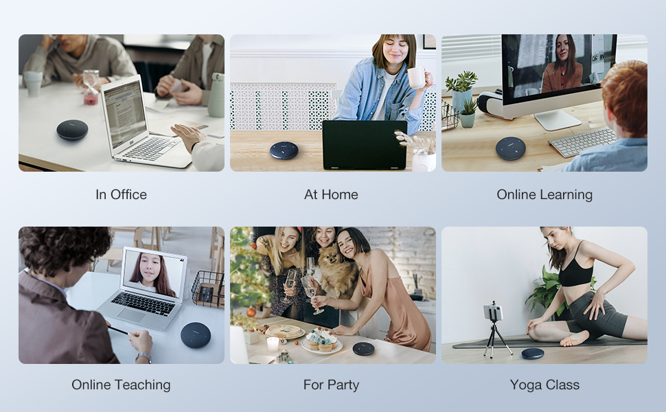 Amazon.com : AISPEECH Bluetooth Conference Speakers Microphone with AI Noise Reduction/Echo ...